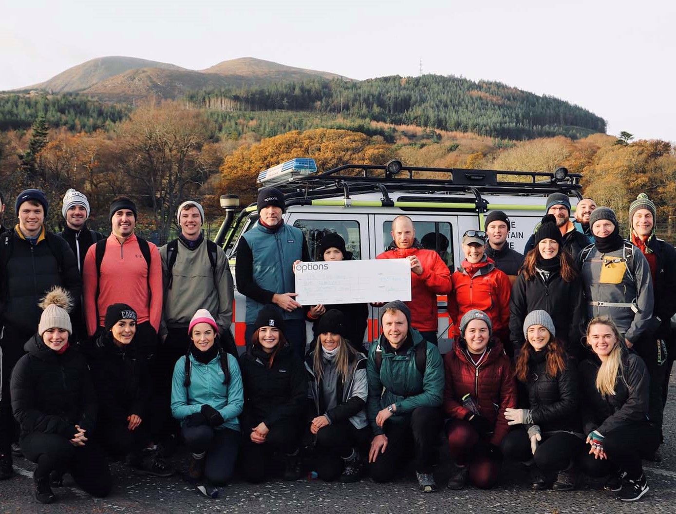 Outdoor charities benefit from Options Technology's Seven Peak Hike