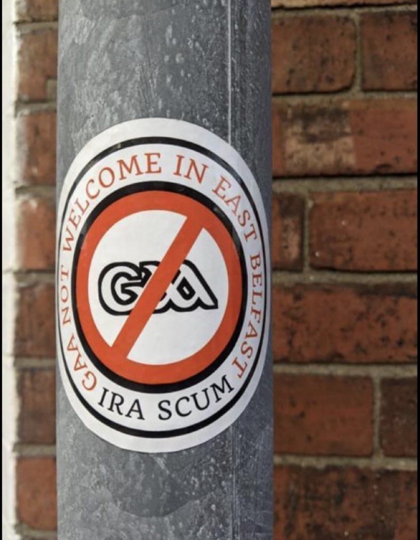 Stickers targeting East Belfast GAA club condemned