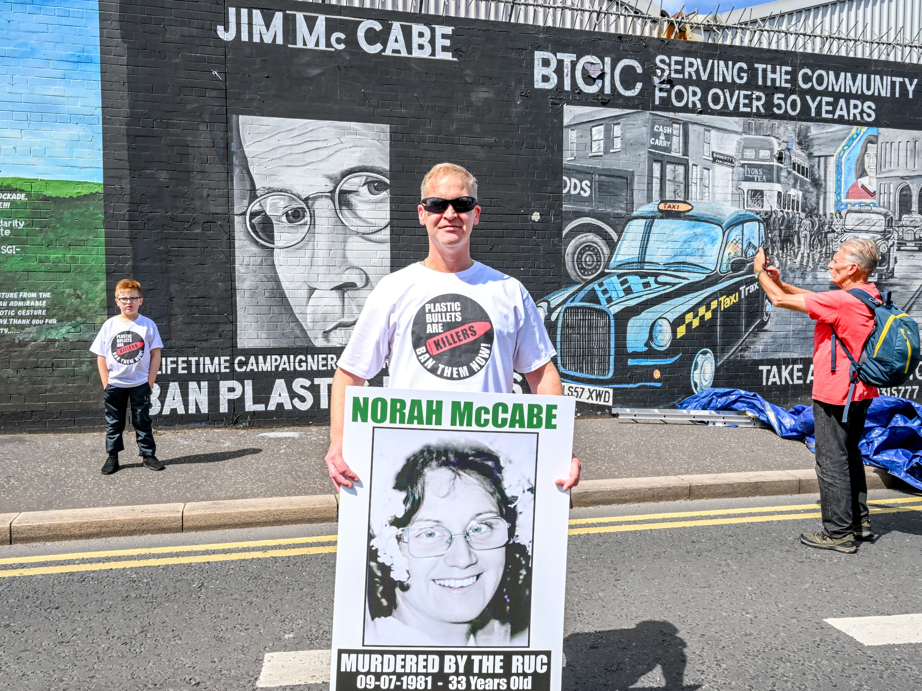 GALLERY: Mural to anti-plastic bullet campaigner Jim McCabe unveiled
