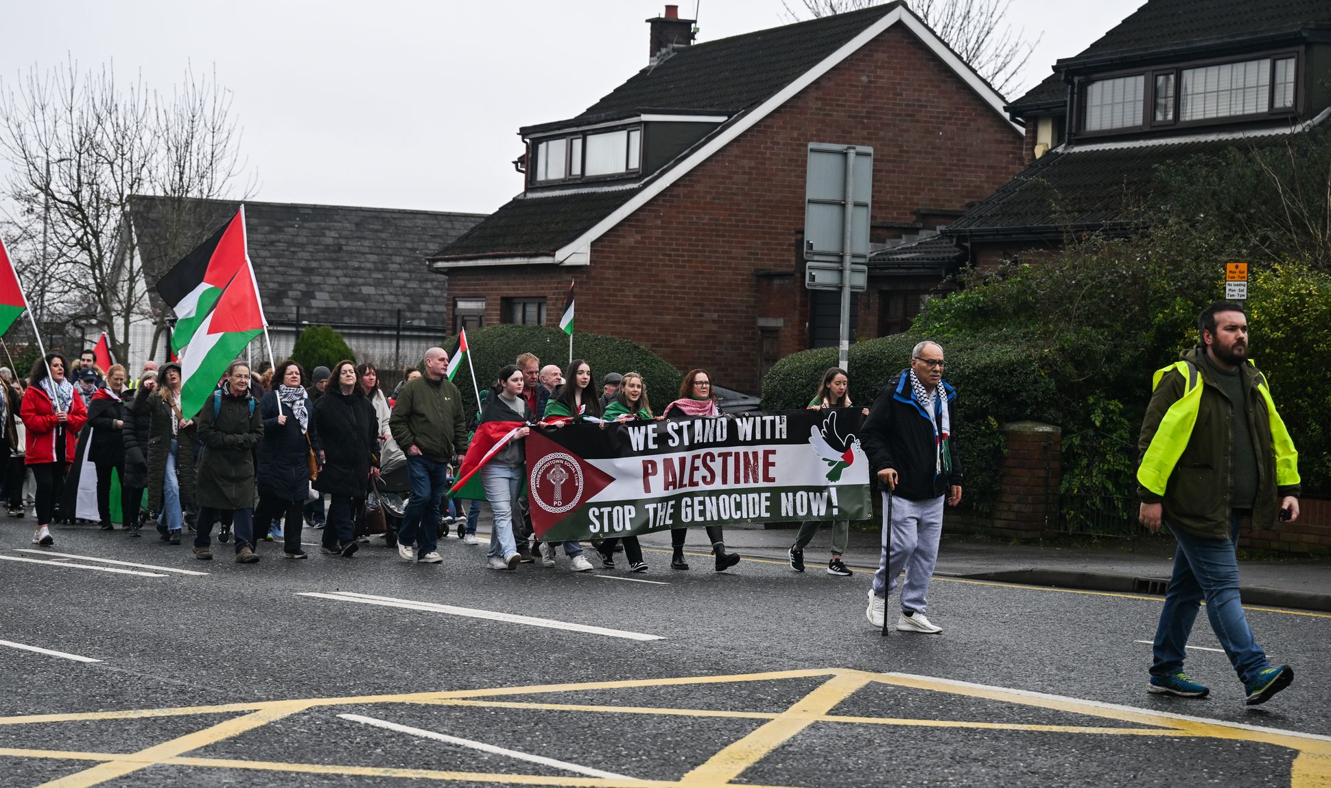 GALLERY: Hundreds take part in Palestine solidarity walk in West Belfast
