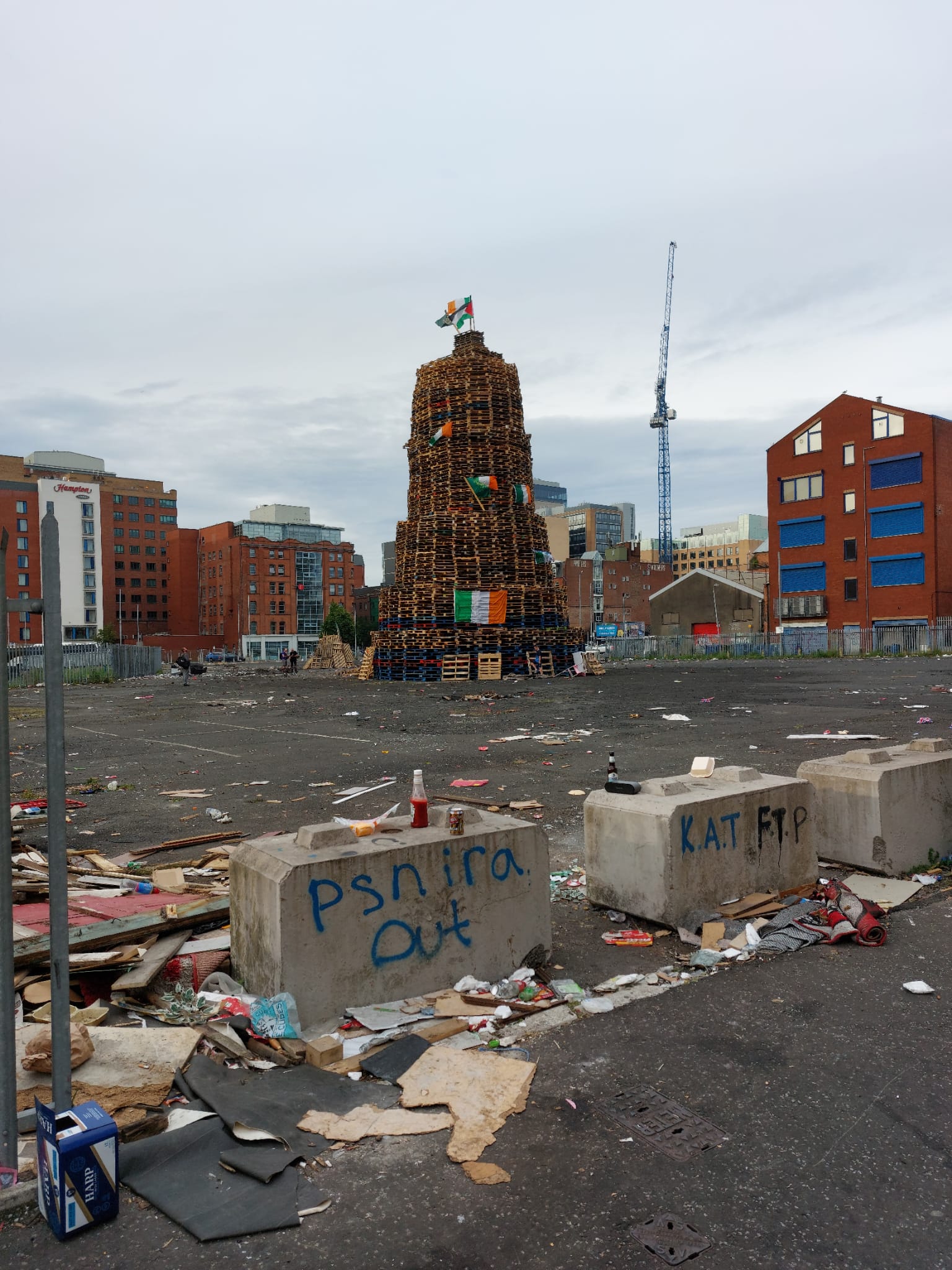 Homes damaged (again) as Sandy Row 'cultural expression site' goes up ...