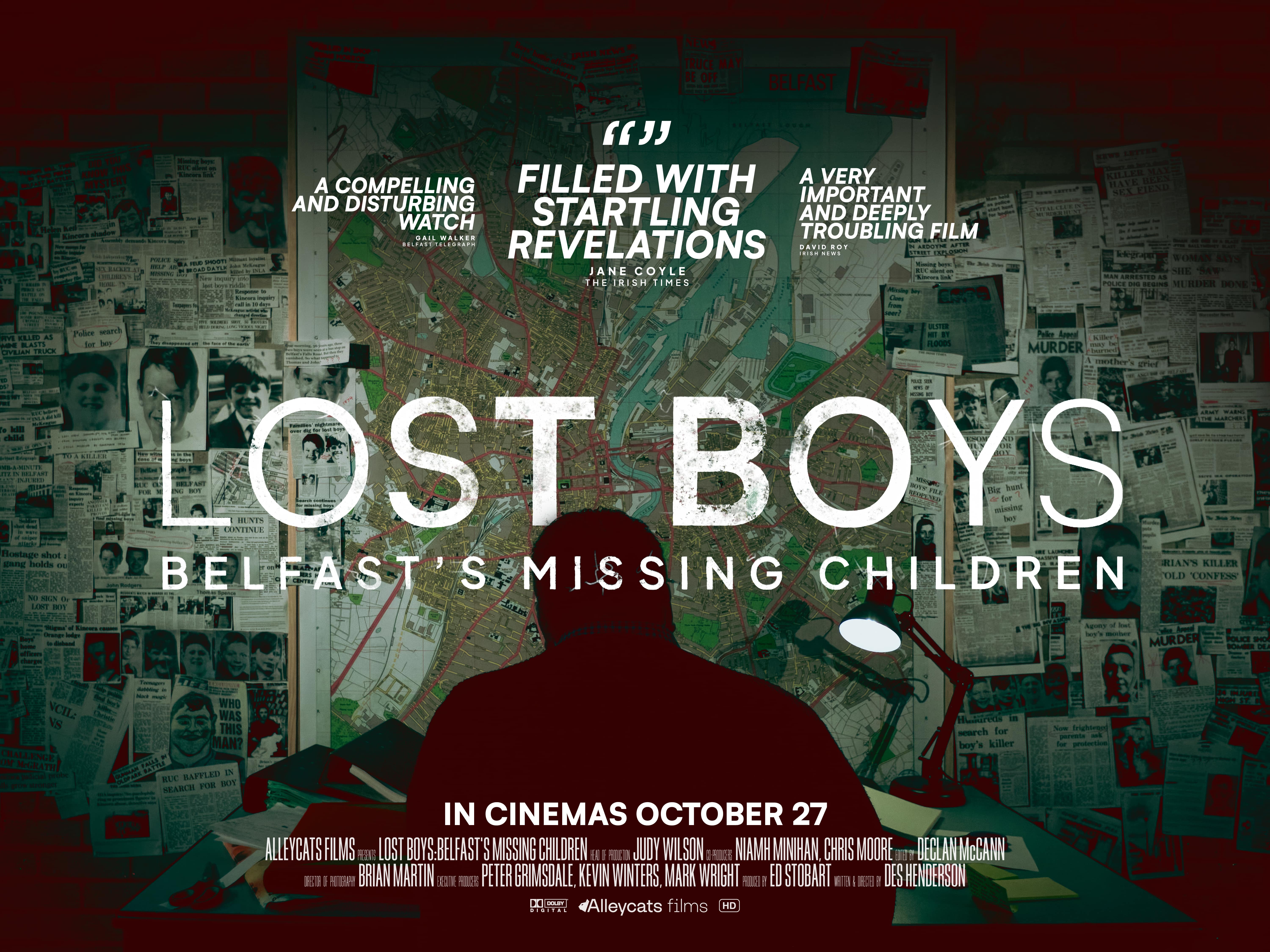 Documentary exploring the story of Belfast's missing boys to be shown at Kennedy Centre Omniplex