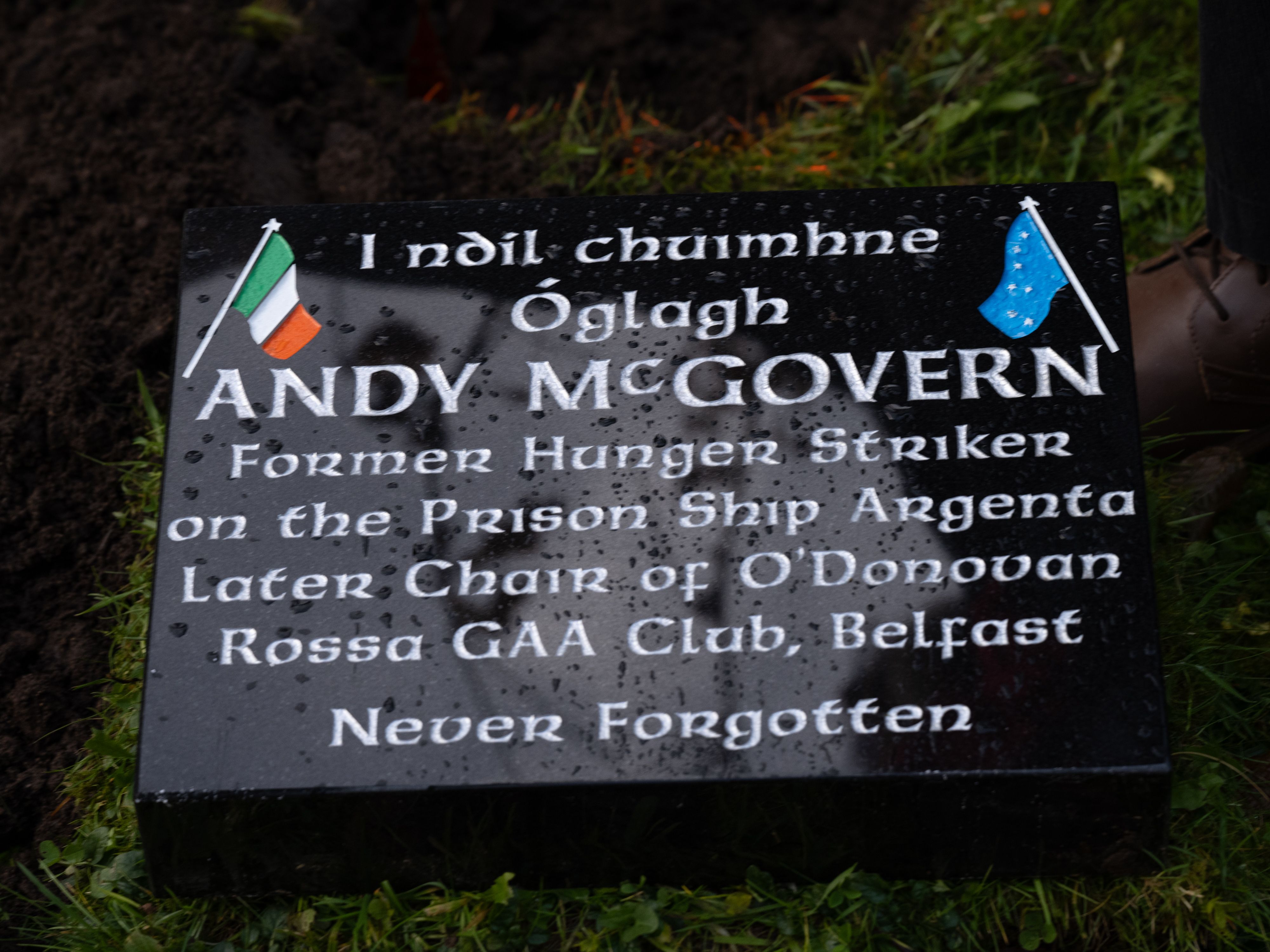 Gerry Adams unveils plaque and plants oak tree at Rossa GAC in memory ...