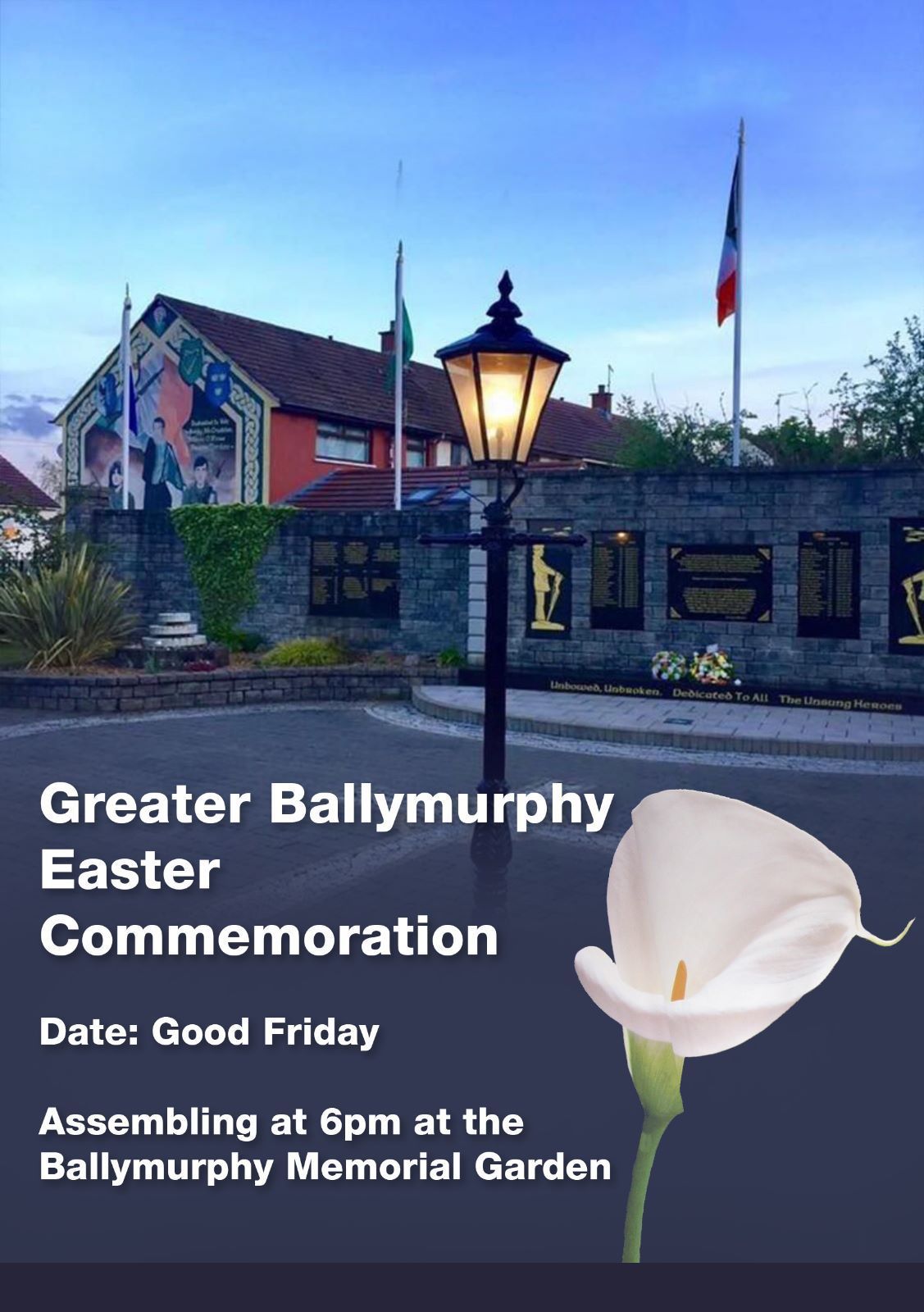 Ballymurphy Easter commemoration taking place on Good Friday