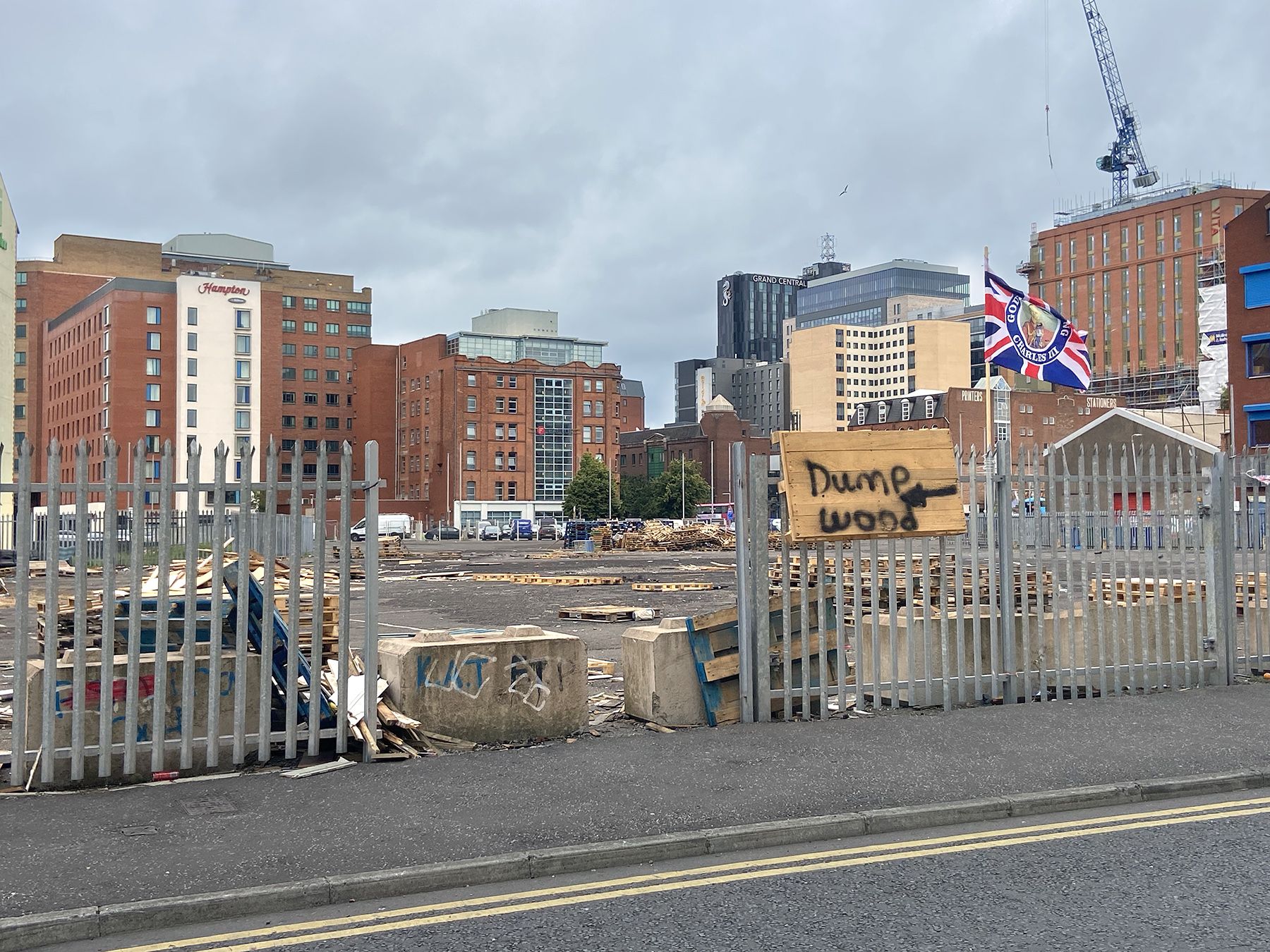 Controversial Sandy Row bonfire 'smaller in scale' this year