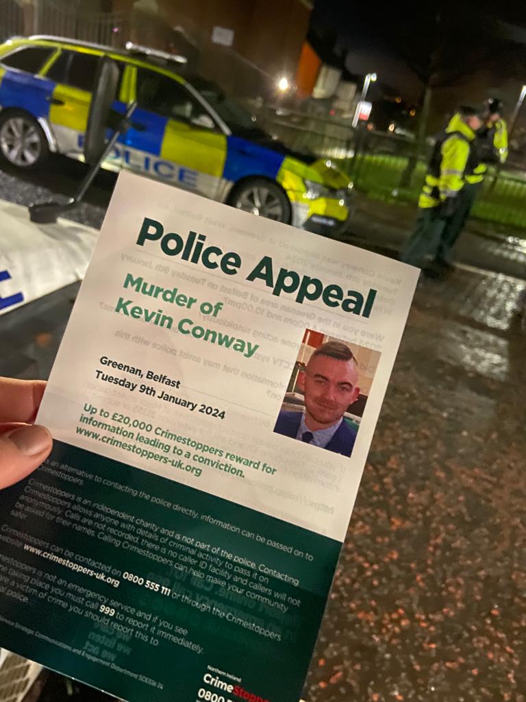 Detectives revisit scene of Kevin Conway murder a week on