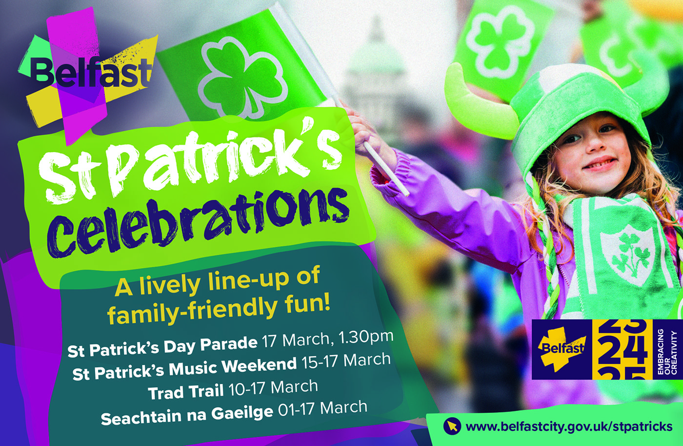 Enjoy a lively line-up of family-friendly fun at Belfast's St Patrick’s ...