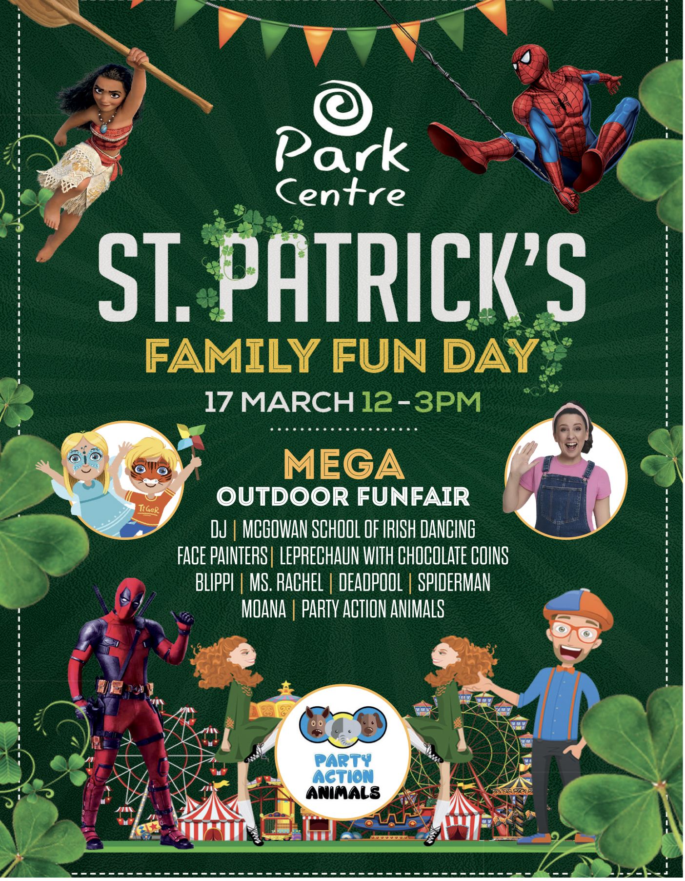 Park Centre funfair this weekend and St Patrick's family fun day